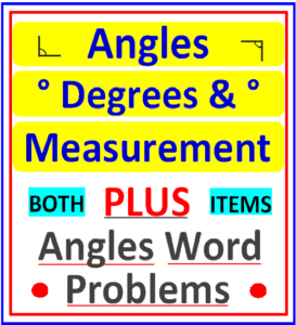 Angles Degrees and Measurement PLUS Angles Word Problems (2 Items ...