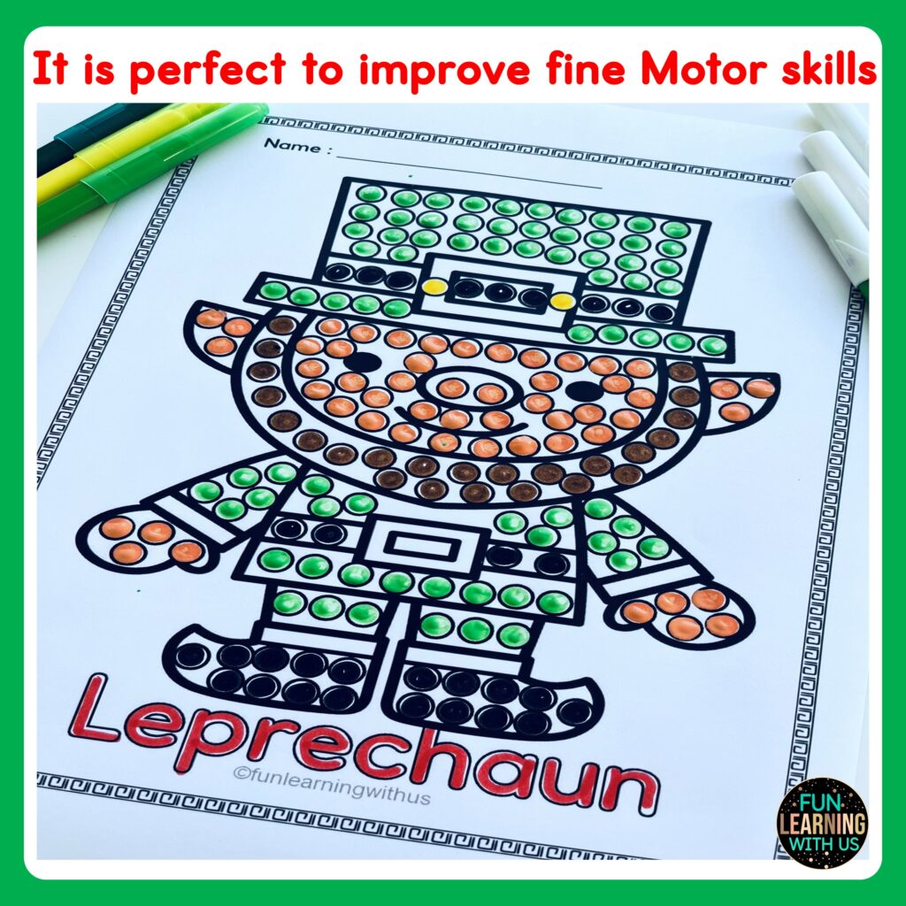 St.Patricks Day Fine Motor Skill Q-Tip Painting | Made By Teachers