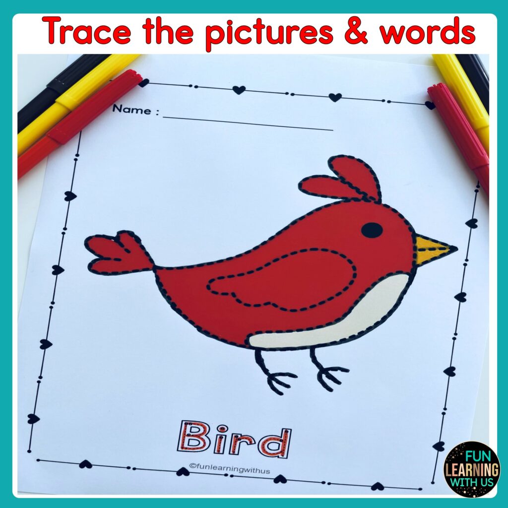 Pet Animals Picture Tracing & Coloring Fine Motor Worksheets | Made By ...