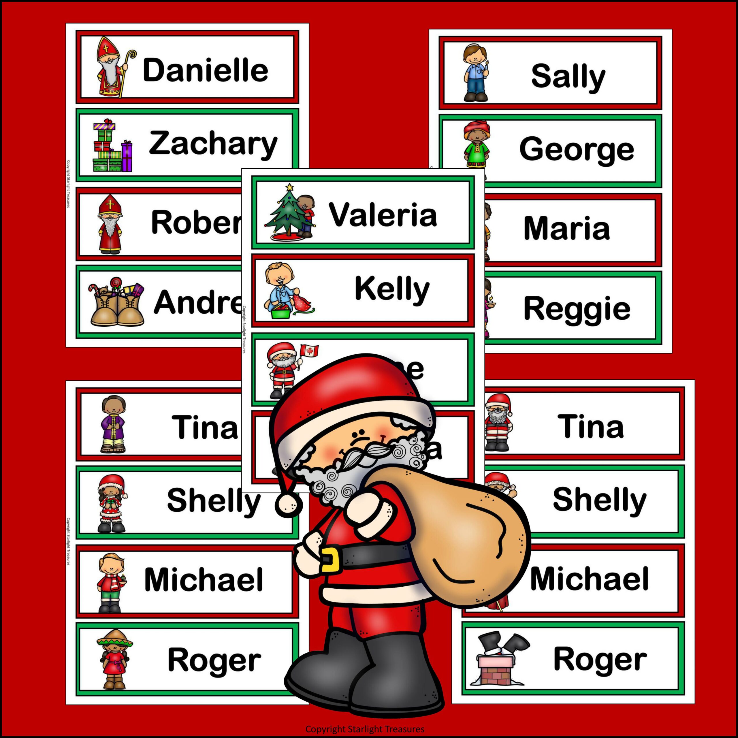 Christmas Around the World Desk Name Tags - Editable | Made By Teachers