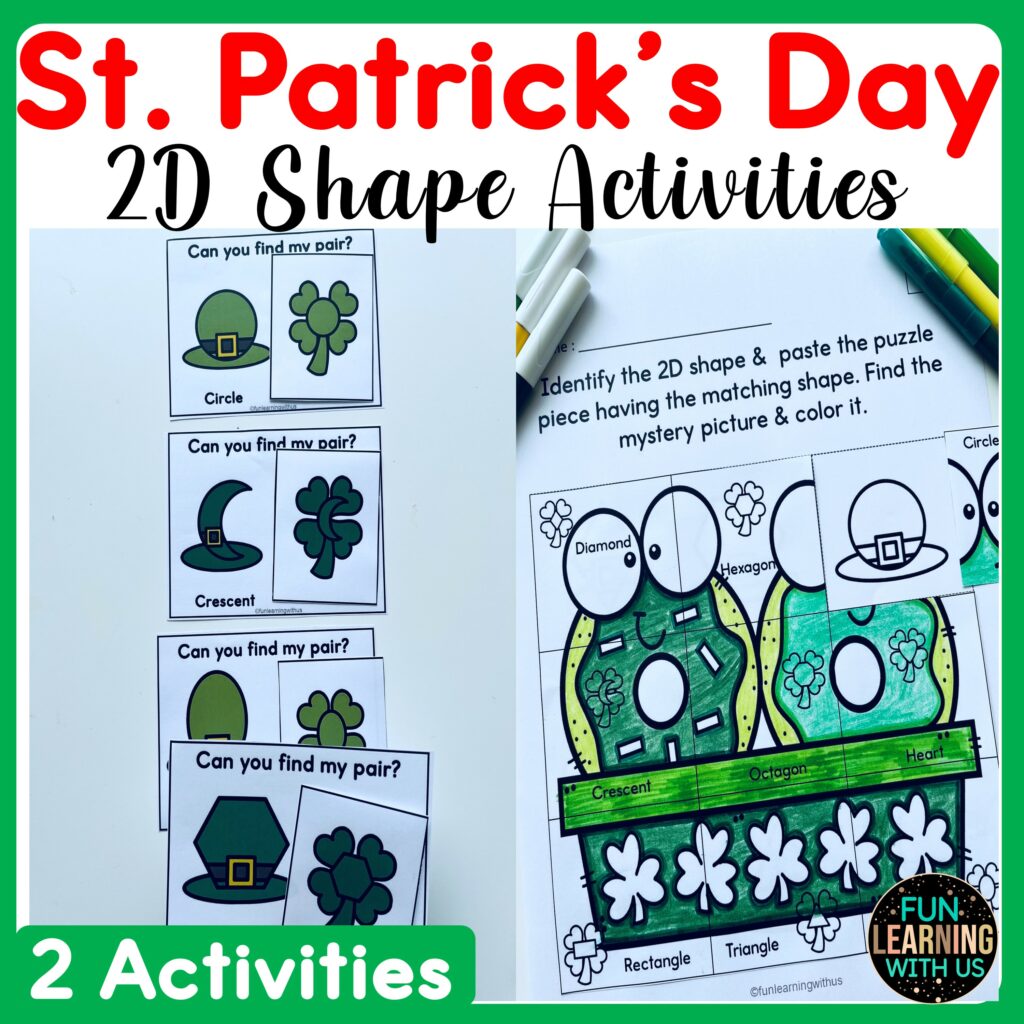 St Patricks Day 2D Shapes Activity | Leprechaun Hat Shape Puzzles ...