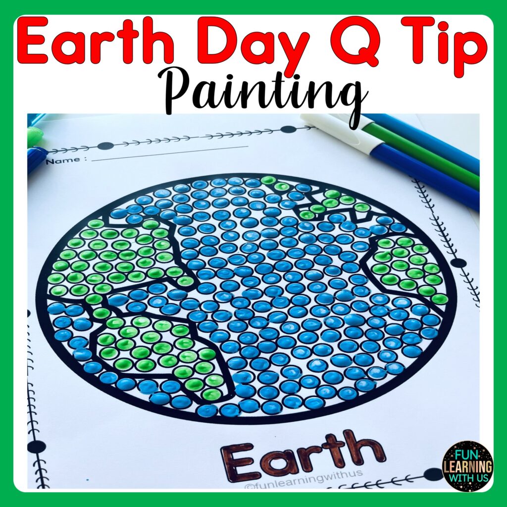 Earth Day Fine Motor Skill Q-Tip Painting | Made By Teachers