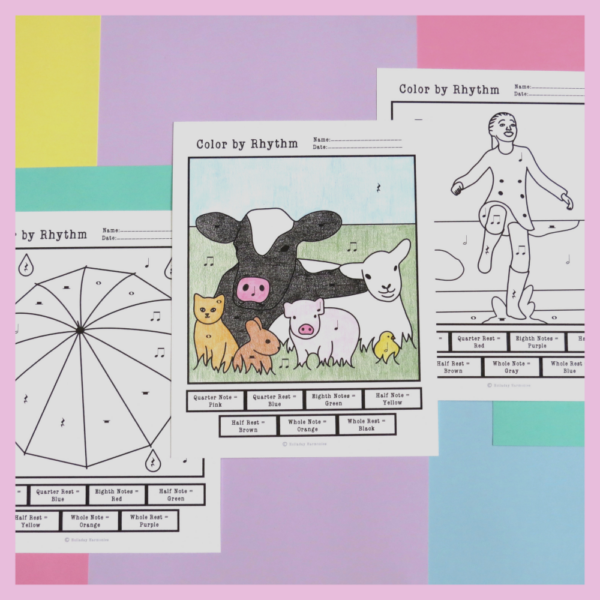 Spring Themed Color by Rhythm Worksheets | Springtime Music Activities ...