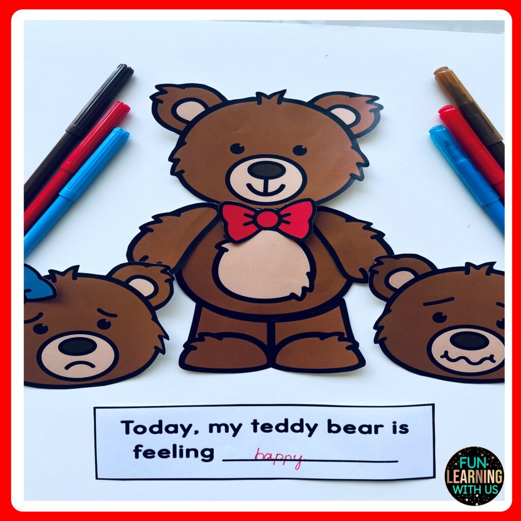 Emotions & Feelings Teddy Bear Craft - Social Emotional Learning ...