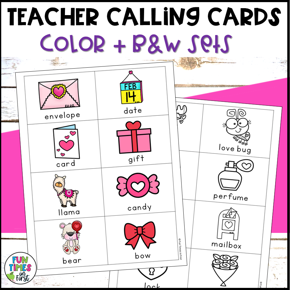 1st Grade Valentine's Day BINGO - Class Party Game - Vocabulary Center ...