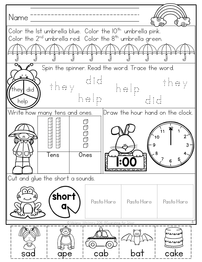 April Morning Work {Kindergarten} | Made By Teachers