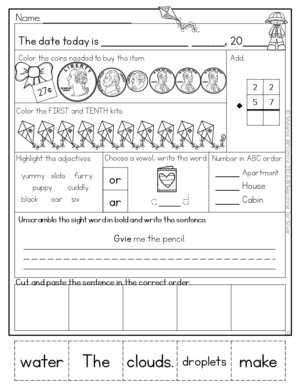 April Morning Work {1st Grade} | Made By Teachers