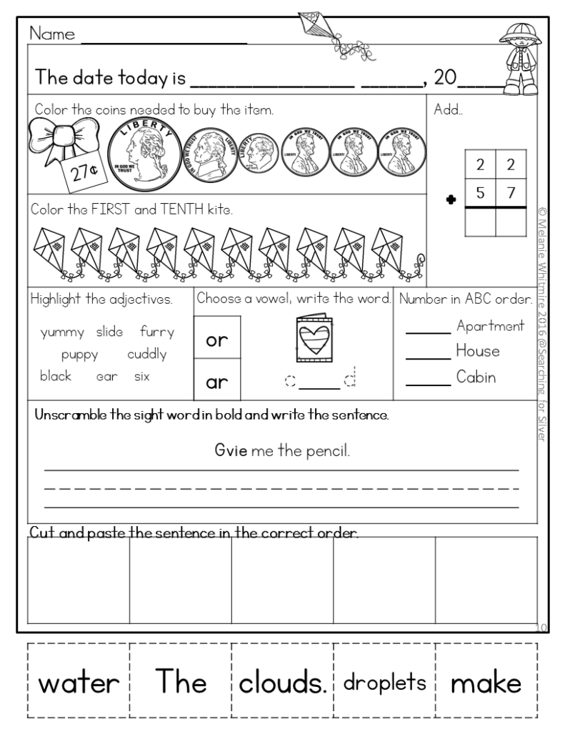 April Morning Work {1st Grade} | Made By Teachers
