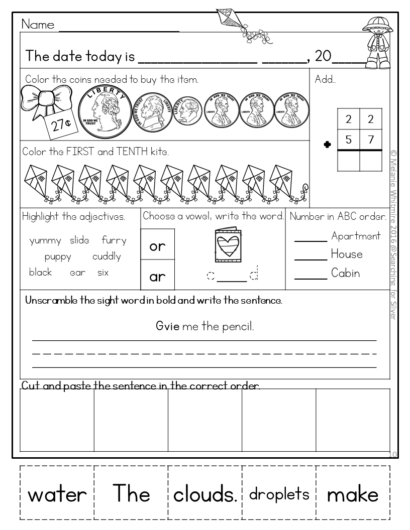 April Morning Work {1st Grade} | Made By Teachers