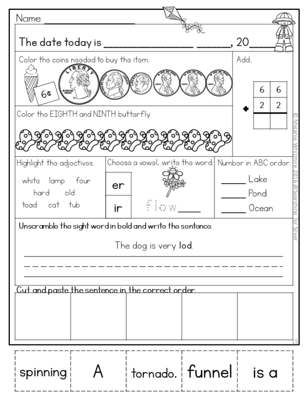 April Morning Work {1st Grade} | Made By Teachers
