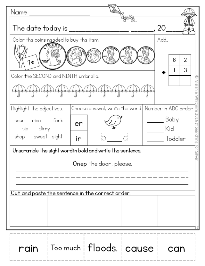 April Morning Work {1st Grade} | Made By Teachers