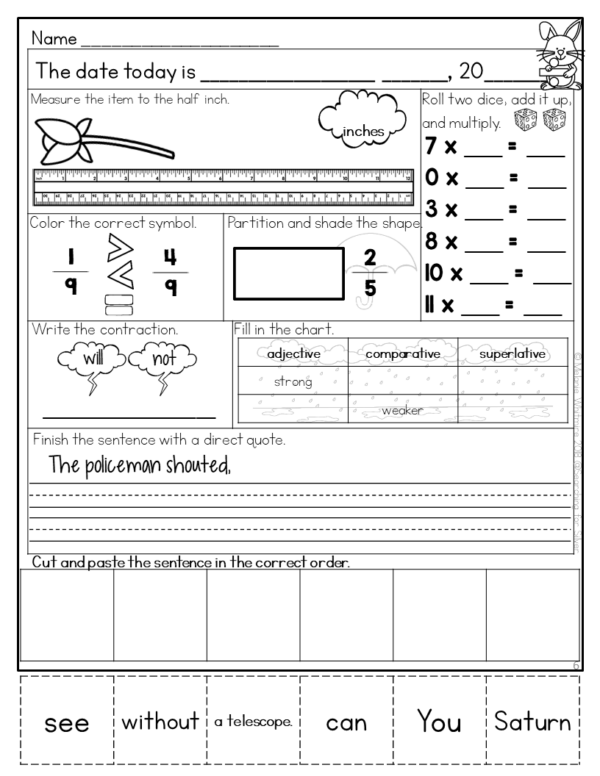 April Morning Work {3rd Grade} - Made By Teachers