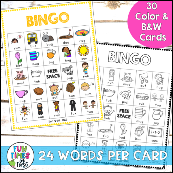 CVC Bingo Games | CVC Short U Words | | No Prep Phonics Games | Made By ...