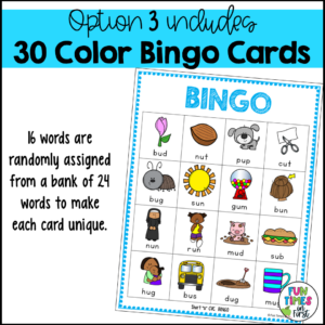 CVC Bingo Games | CVC Short U Words | | No Prep Phonics Games | Made By ...