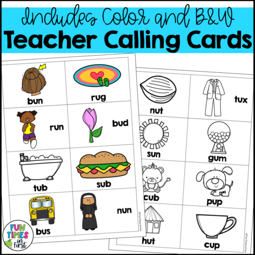 CVC Bingo Games | CVC Short U Words | | No Prep Phonics Games | Made By ...