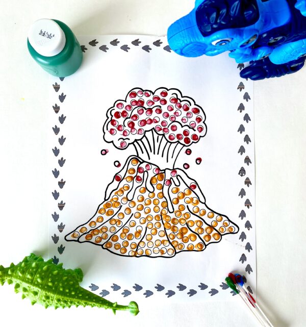 Dinosaur Q-Tip Art Packet | Made By Teachers