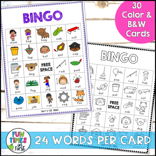 CVC Bingo Games | CVC Short O Words | No Prep Phonics Games | Made By ...