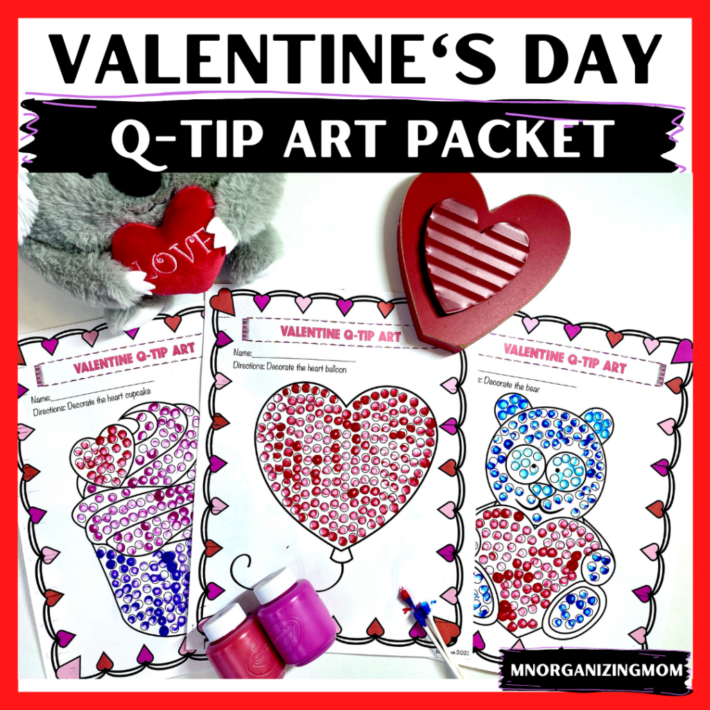 Valentine's Day Q-Tip Art | Made By Teachers