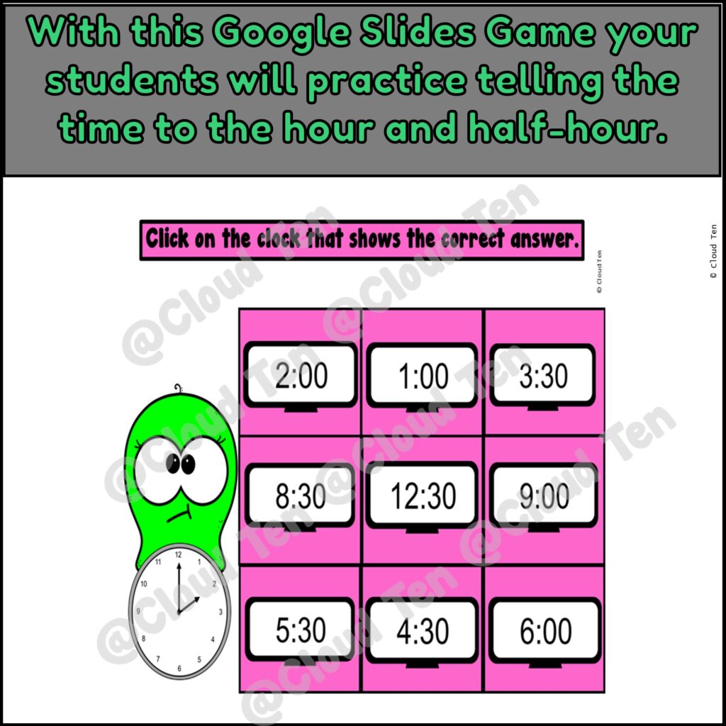 Telling Time by the Hour - Google Classroom™ | Made By Teachers