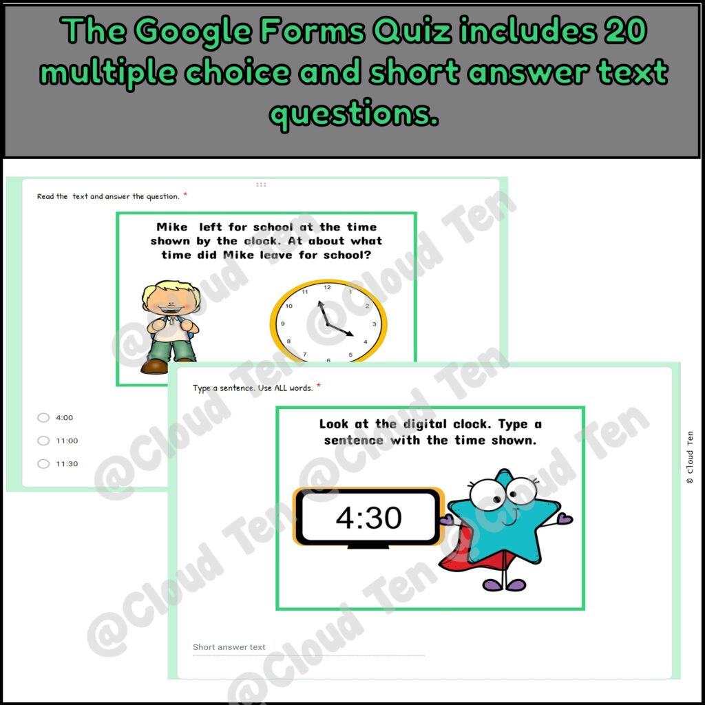 Telling Time by the Hour - Google Classroom™ | Made By Teachers