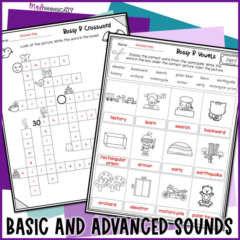 R-Controlled Vowel Worksheets – Bossy R Phonics Activities | Made By ...