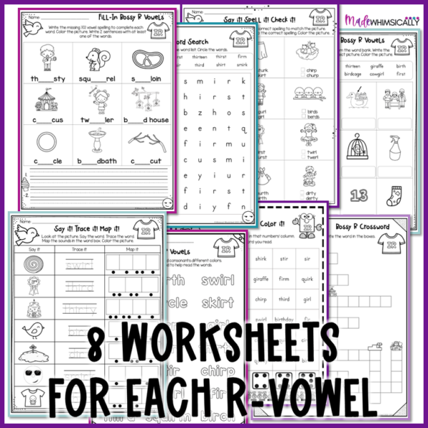 R-Controlled Vowel Worksheets – Bossy R Phonics Activities | Made By Teachers