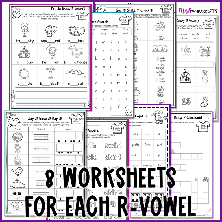 R-Controlled Vowel Worksheets – Bossy R Phonics Activities | Made By Teachers