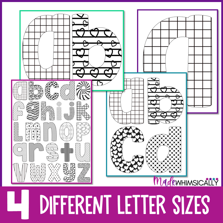 Alphabet Name Doodle Coloring Pages – Mindfulness Personalized Name ...