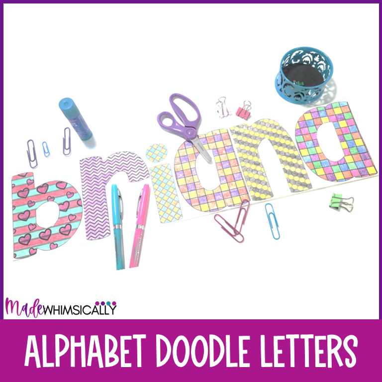 Alphabet Name Doodle Coloring Pages – Mindfulness Personalized Name ...