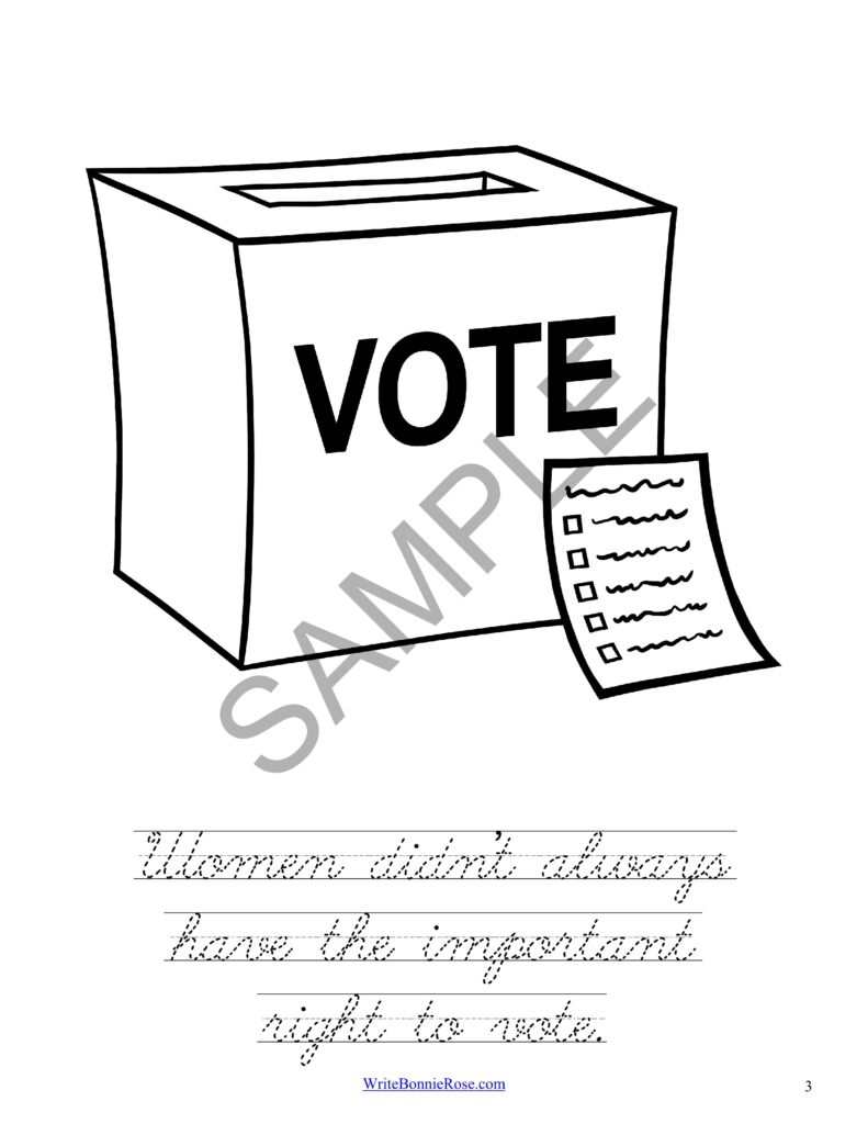 Women's Suffrage & the Nineteenth Amendment Coloring Book-Level C ...