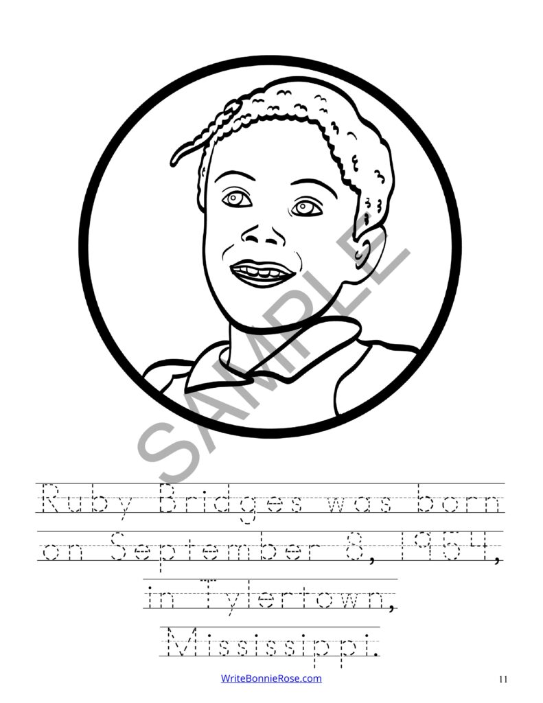 Ruby Bridges Coloring Book-Level B | Made By Teachers