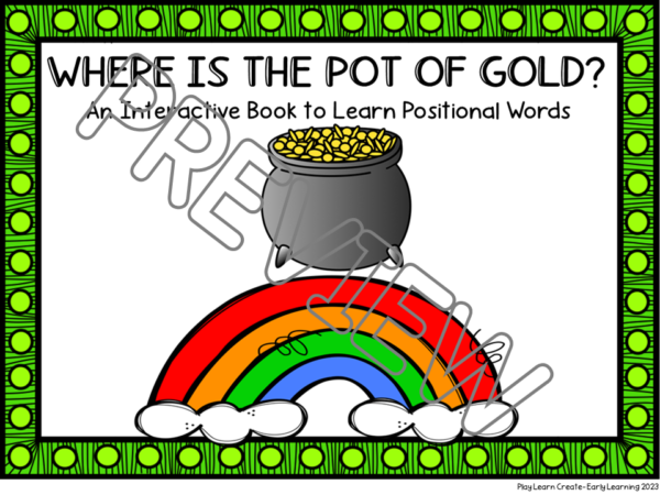 St. Patrick's Day Positional Word Book for Preschool and PreK | Made By ...