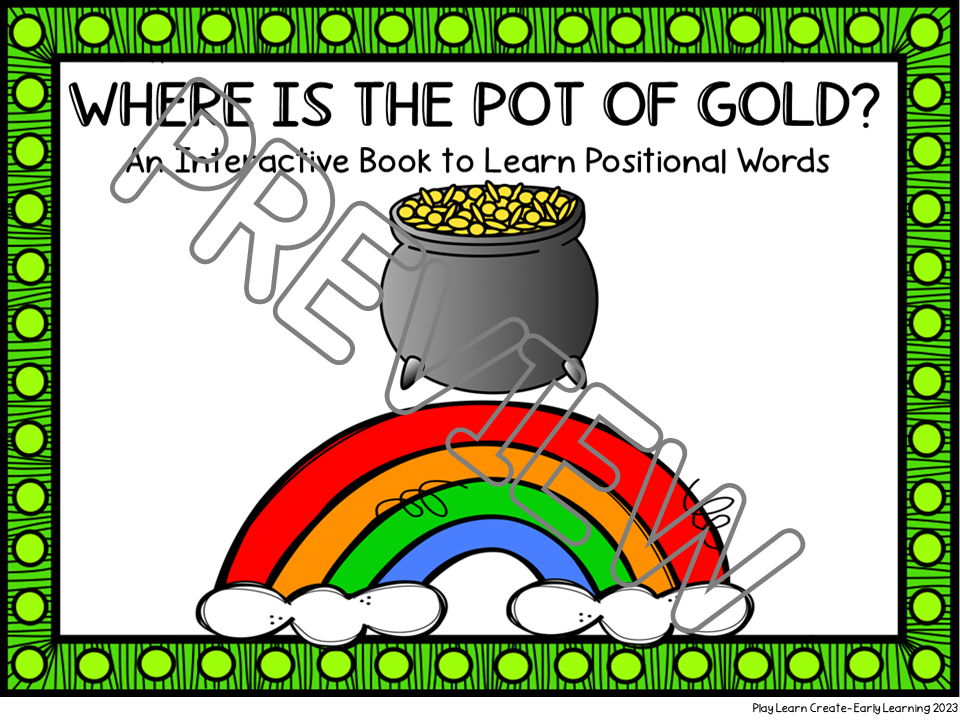 St. Patrick's Day Positional Word Book for Preschool and PreK | Made By ...