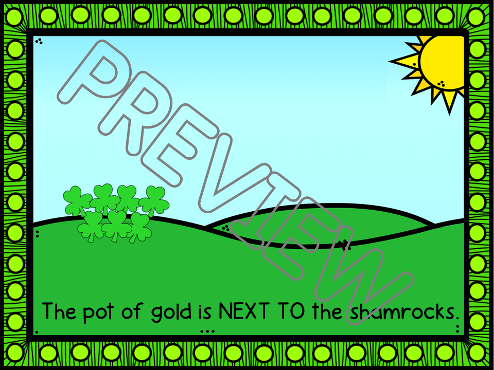 St. Patrick's Day Positional Word Book for Preschool and PreK | Made By ...