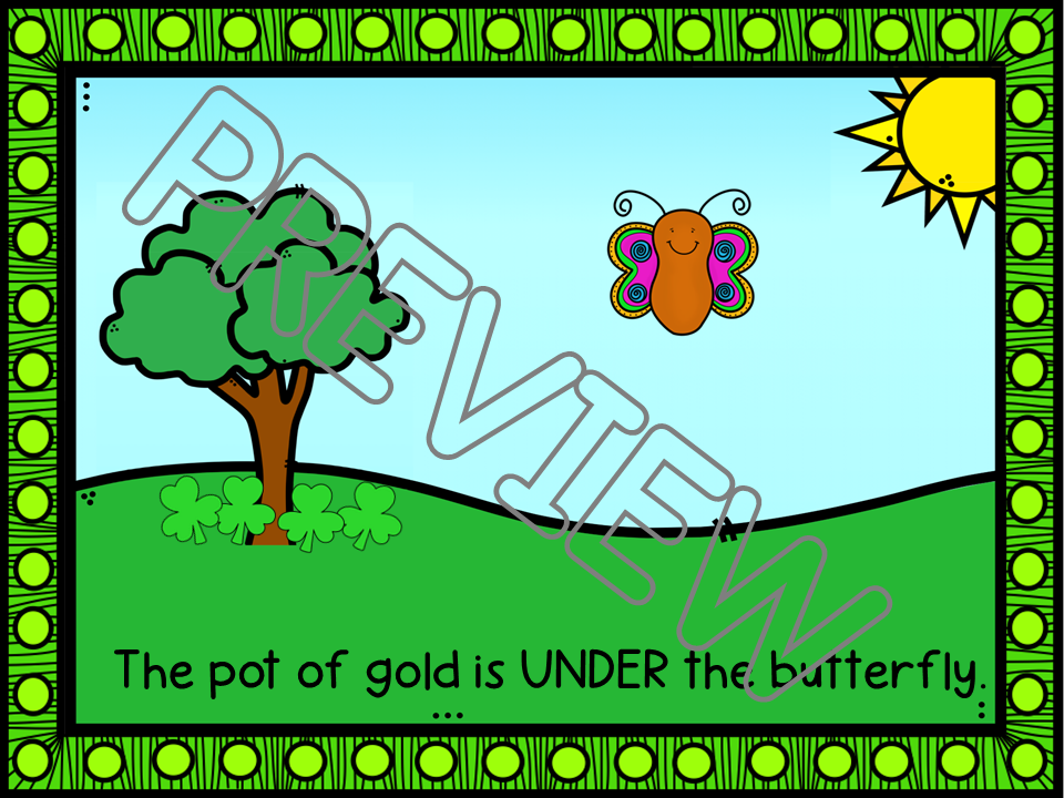 St. Patrick's Day Positional Word Book for Preschool and PreK | Made By ...