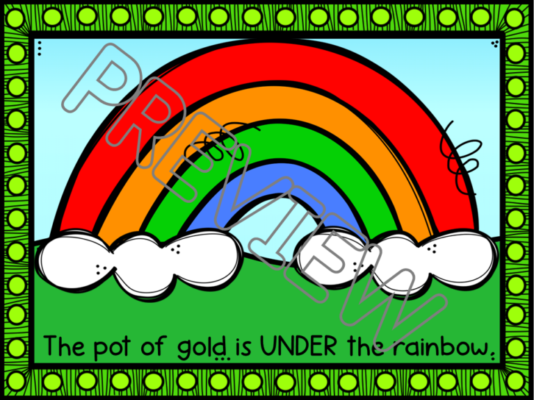 St. Patrick's Day Positional Word Book for Preschool and PreK | Made By ...