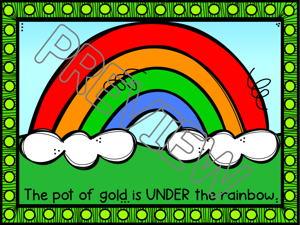 St. Patrick's Day Positional Word Book for Preschool and PreK | Made By ...