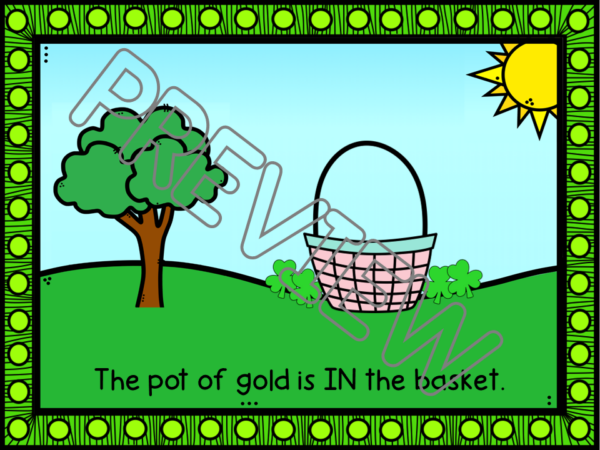 St. Patrick's Day Positional Word Book for Preschool and PreK | Made By ...