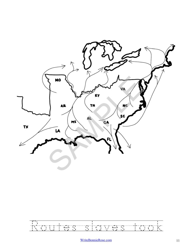 Underground Railroad Coloring Book-Level A | Made By Teachers