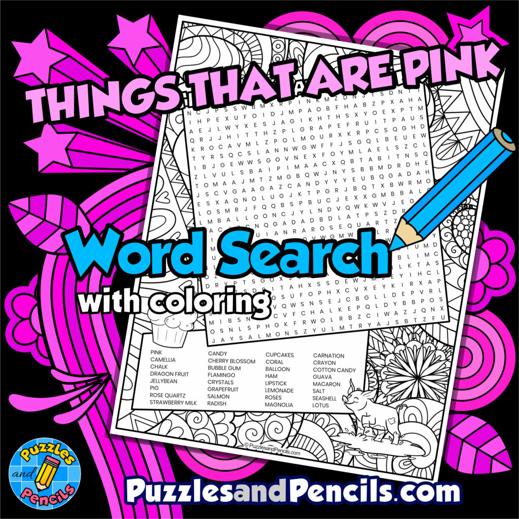 Jane Austen Word Search Puzzle Activity Page with Coloring | Famous ...
