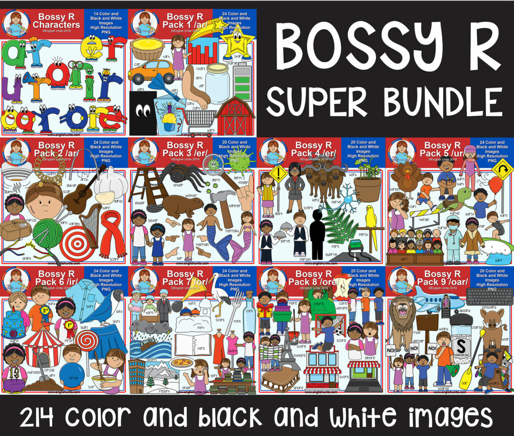 Clip Art - Bossy R Bundle (R Controlled Vowels) | Made By Teachers