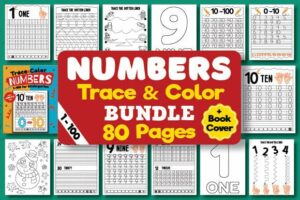Numbers Trace and Color Workbook | Made By Teachers