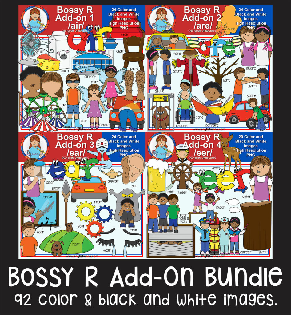 Clip Art - Bossy R Add-On Bundle (R Controlled Vowels) | Made By Teachers