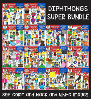 Clip Art - Diphthongs Bundle | Made By Teachers