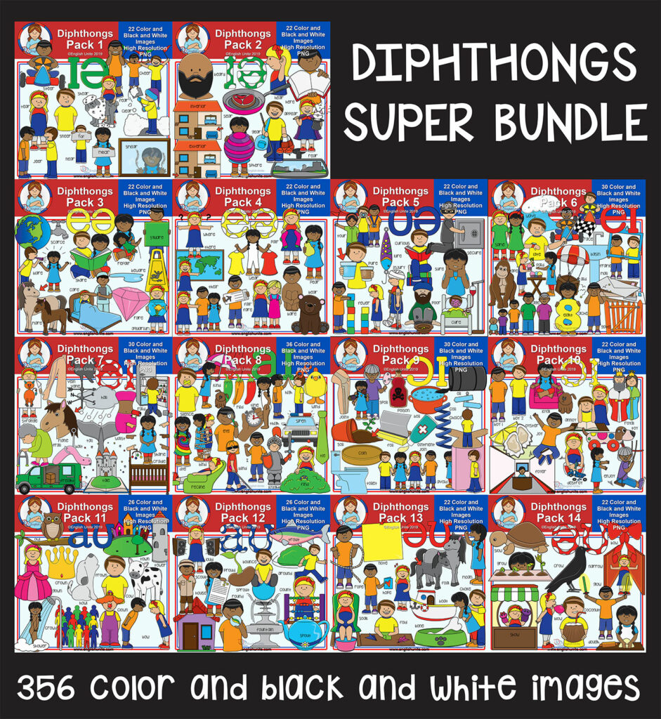 Clip Art - Diphthongs Bundle | Made By Teachers