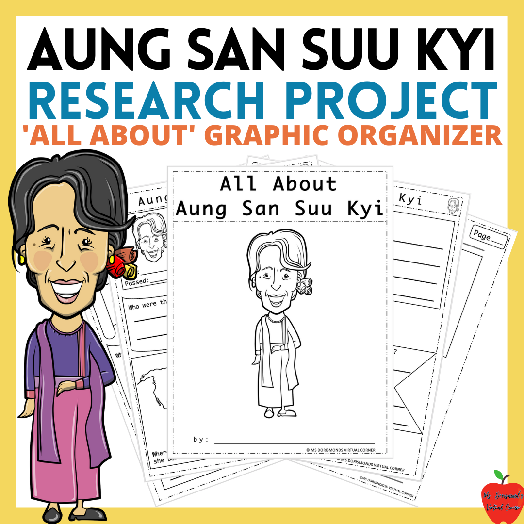 Aung San Suu Kyi All-About Research Project Graphic Organizer ...
