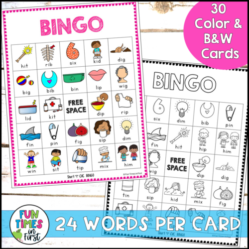 CVC Bingo Games | CVC Short i Words | No Prep Phonics Games | Made By ...