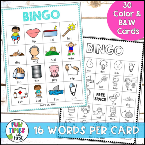 CVC Bingo Games | CVC Short i Words | No Prep Phonics Games | Made By ...