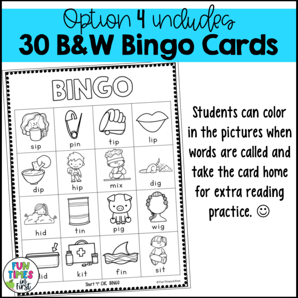 CVC Bingo Games | CVC Short i Words | No Prep Phonics Games | Made By ...