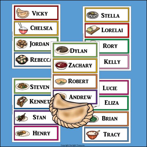 Exotic Foods Desk Name Tags - Editable | Made By Teachers